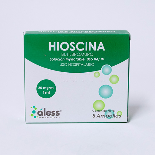 Hioscina Butilbromuro 200mg/ml solución inyectable 1ml x 5 IV/IM ...
