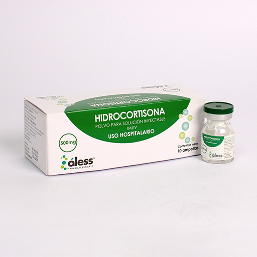 Hidrocortisona 500mg polvo para solución inyectable x 10 IM/IV – Aless ...