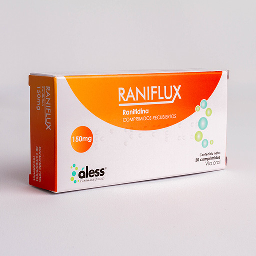 Raniflux (Ranitidina) 150 Mg X 30 Comprimidos Recubiertos – Aless Pharma